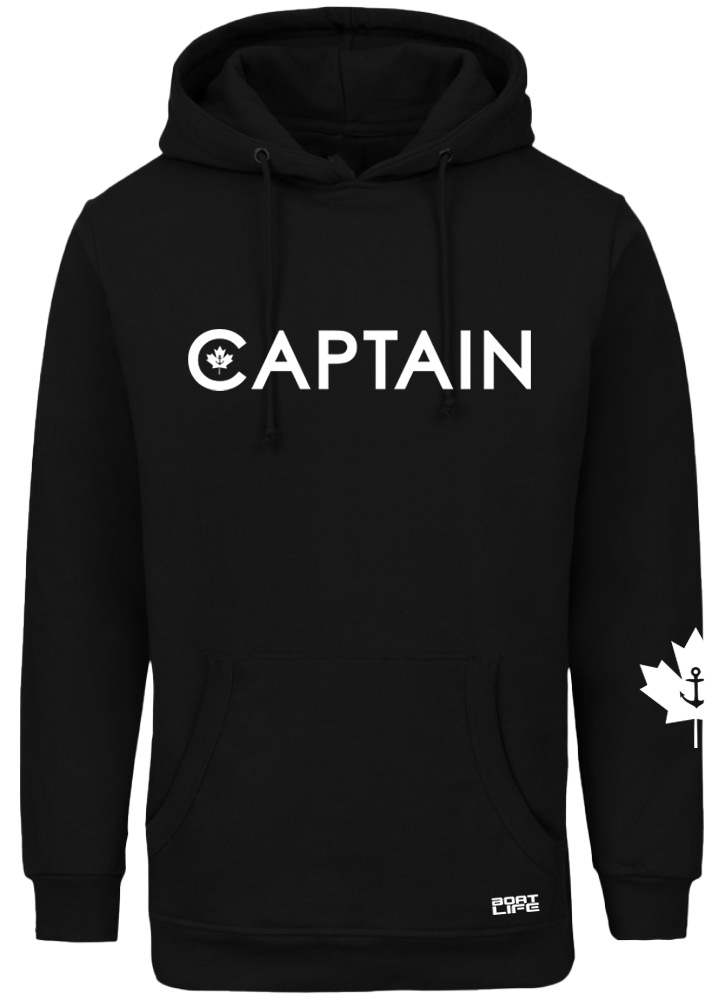 CAPTAIN relaxed hoodie // black – Boat Life Apparel